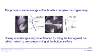 Tool edge honing using shear jamming abrasive media | PPSX