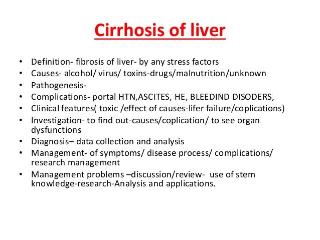 Cirrhosis of liver- CTGU-DR.RKDHAUGODA-2014
