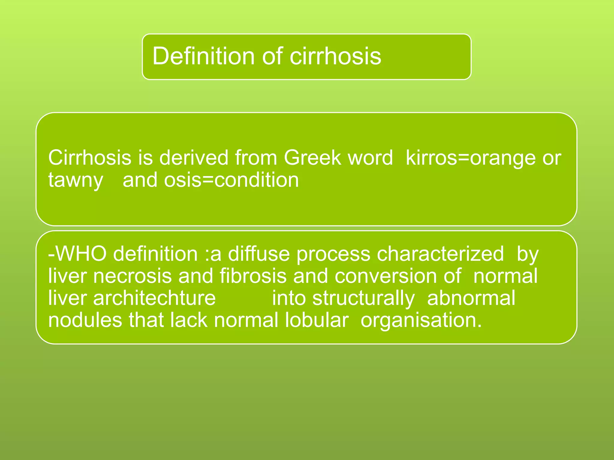 Cirrhosis of liver | PPT