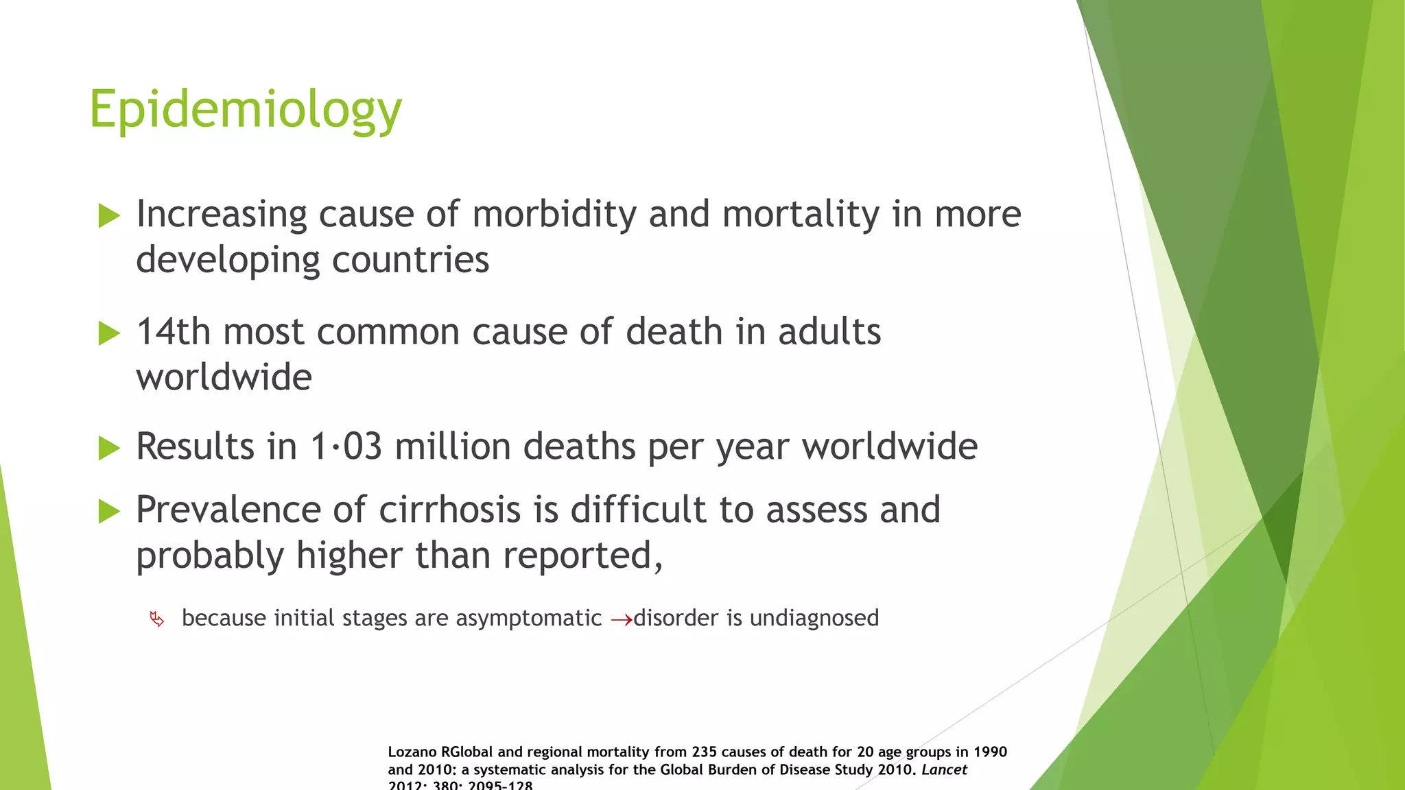 Cirrosis of liver and its complication and traetment of hep b and c | PPT