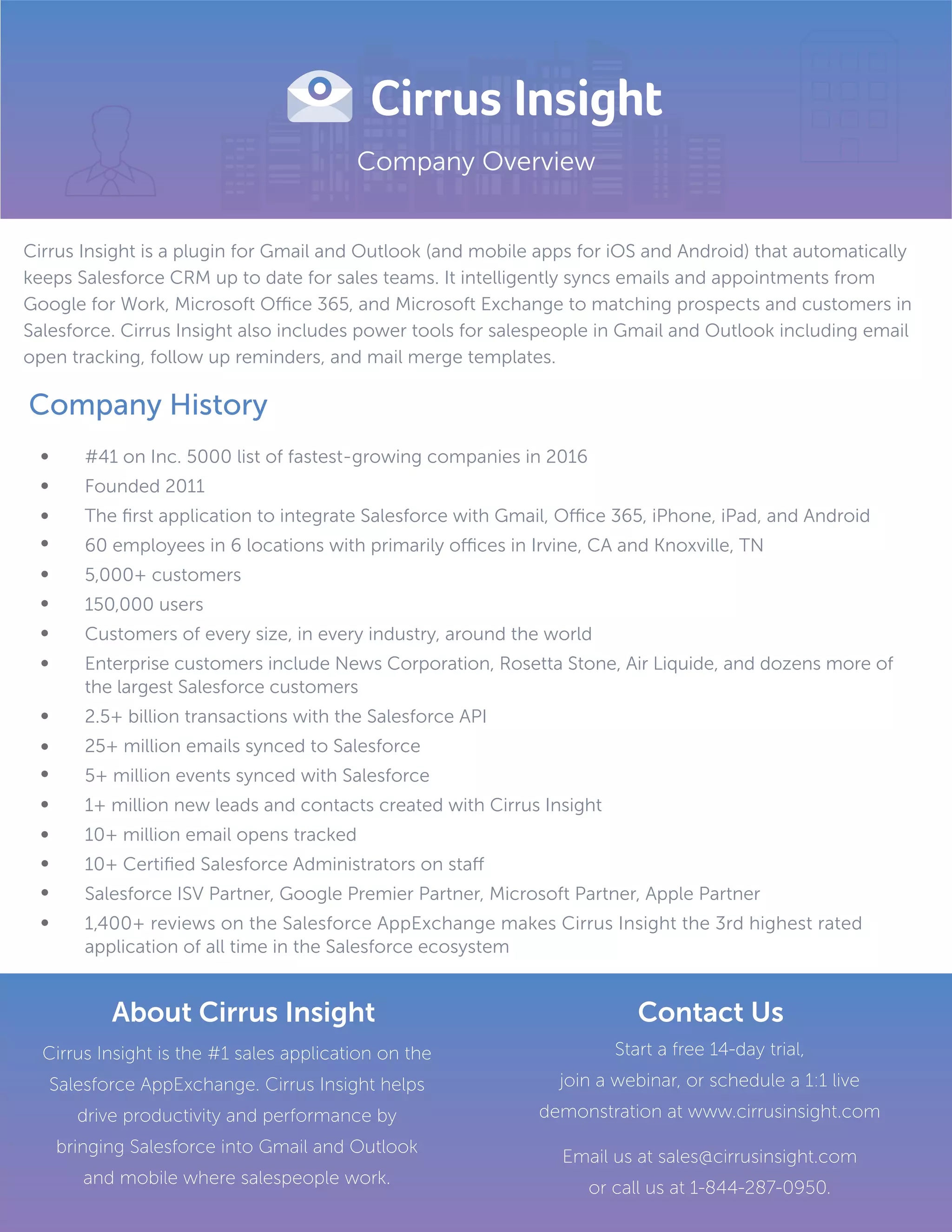 Cirrus Insight Company Overview | PDF
