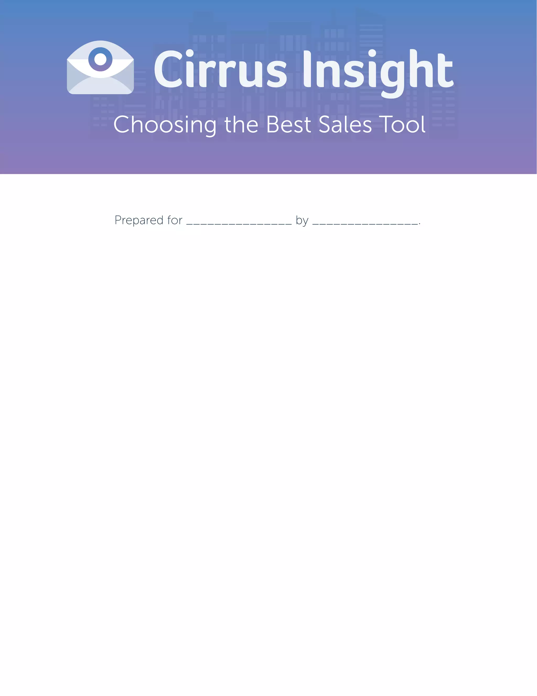 Cirrus Insight Feature Checklist | PDF