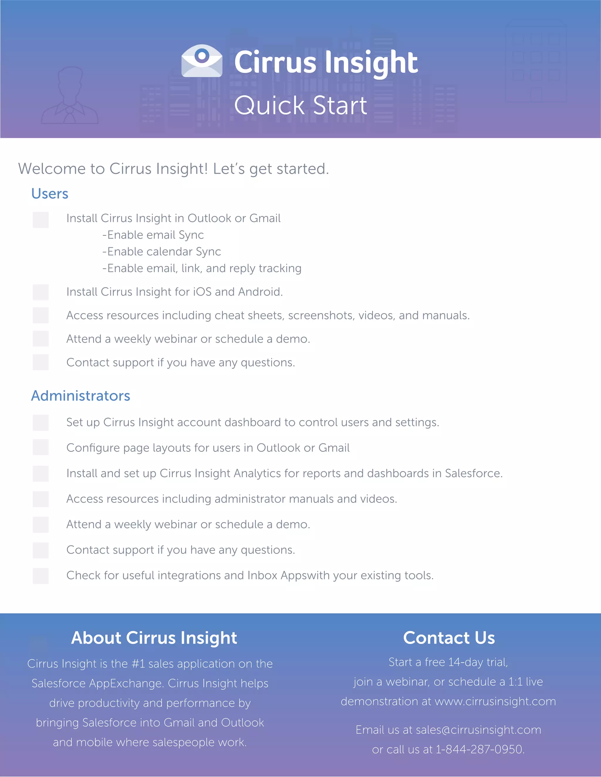 Cirrus Insight Quick Start Guide | PDF