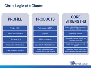 Cirrus Logic February 2017 Investor Presentation | PPSX