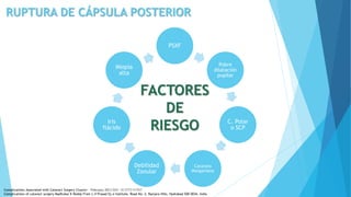 Cirugía extracapsular de catarata complicaciones | PPTX