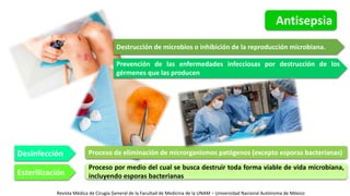 Cirugia tema 3 - asepsia y antisepsia | PPTX
