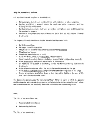 Cirugia cardiovascular ingles | DOCX | Heart and Cardiovascular ...