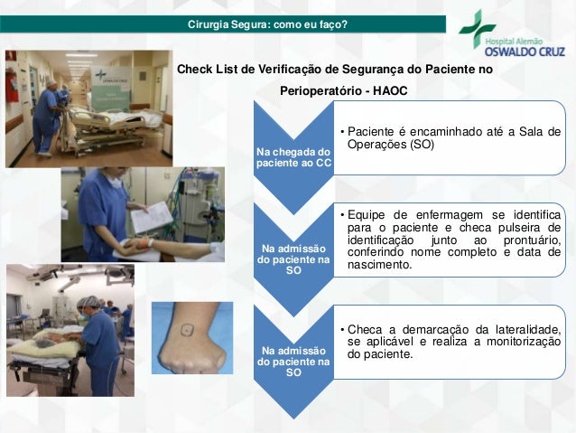 Implementação do Check List de Cirurgia Segura Hospital Alemão Oswald…