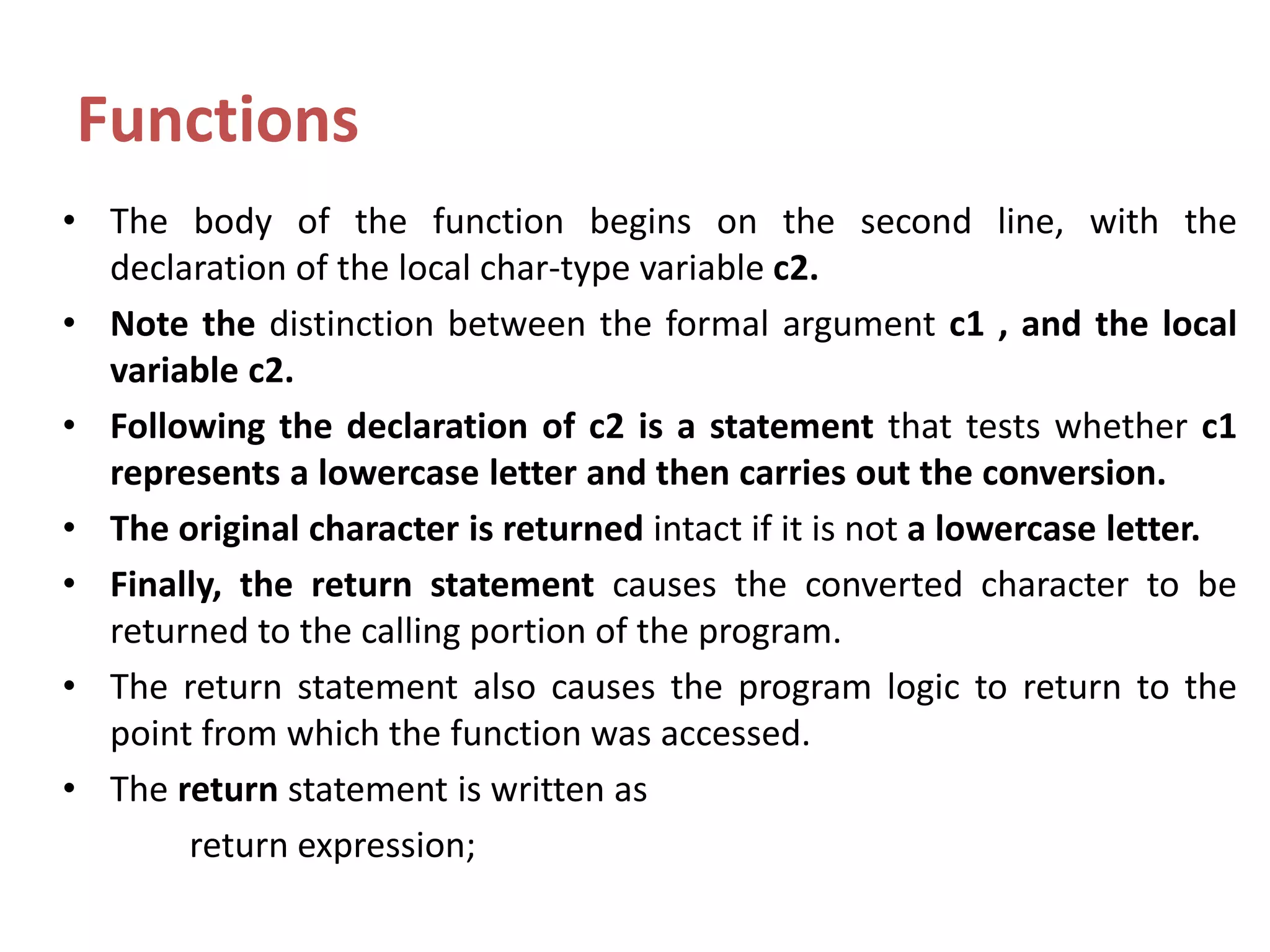 Functions- in C pptx | PPTX