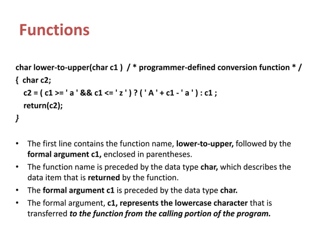 Functions- in C pptx | PPTX