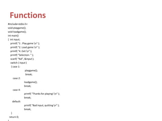 Functions- in C pptx | PPTX