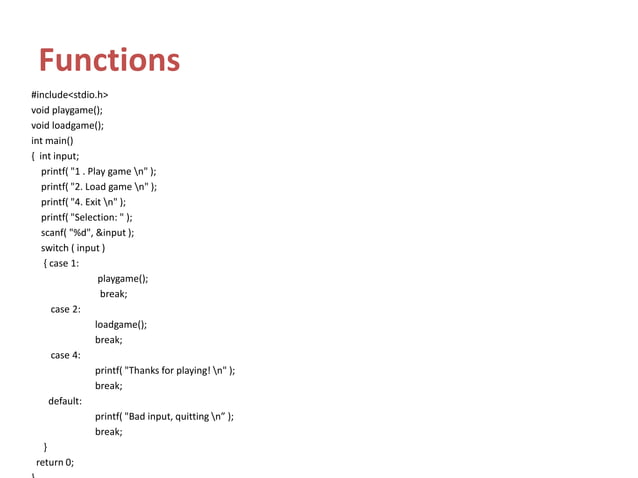 Functions- in C pptx | PPTX
