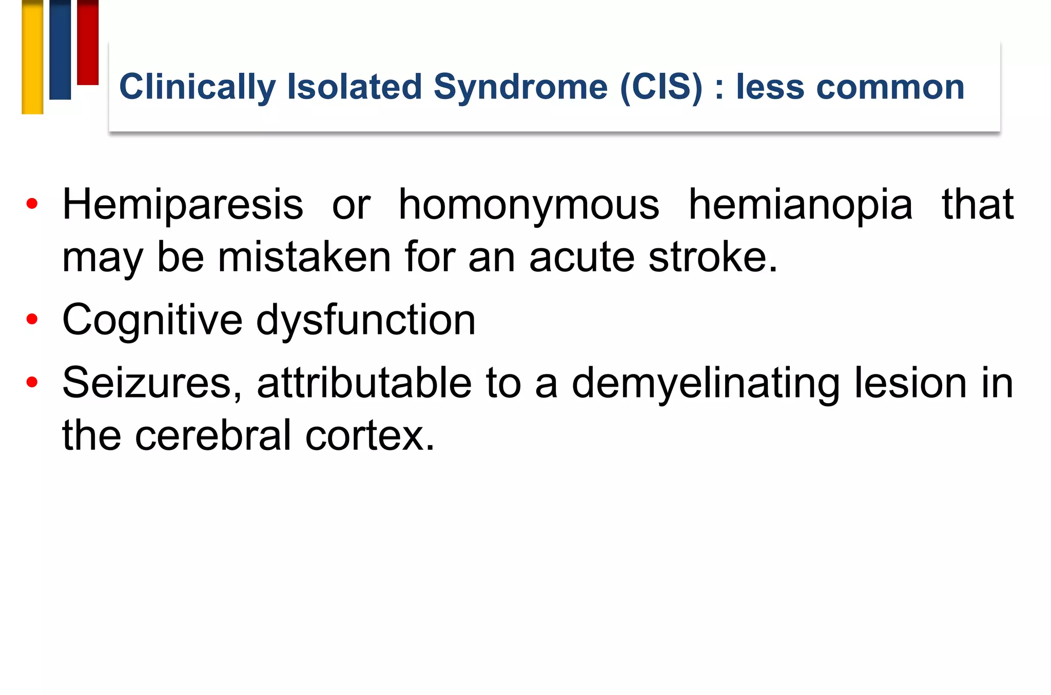 clinically isolated syndromes | PDF