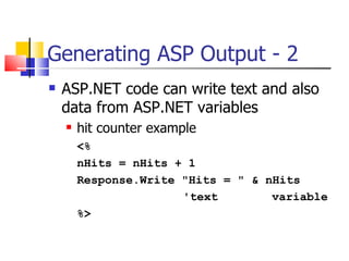 CIS 451: Introduction to ASP.NET