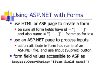CIS 451: Introduction to ASP.NET