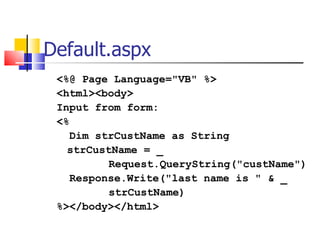 CIS 451: Introduction to ASP.NET