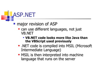 CIS 451: Introduction to ASP.NET