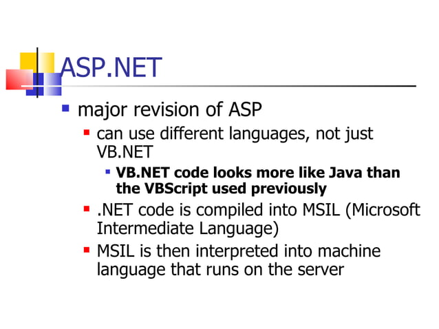 CIS 451: Introduction to ASP.NET