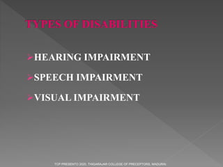 DISABILITIES | PPTX | Medical Health