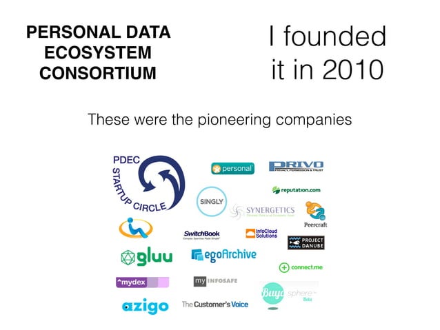 My Data, My Value: 6 Sense Making Diagrams from the Personal Data Ecosystem. | PPT