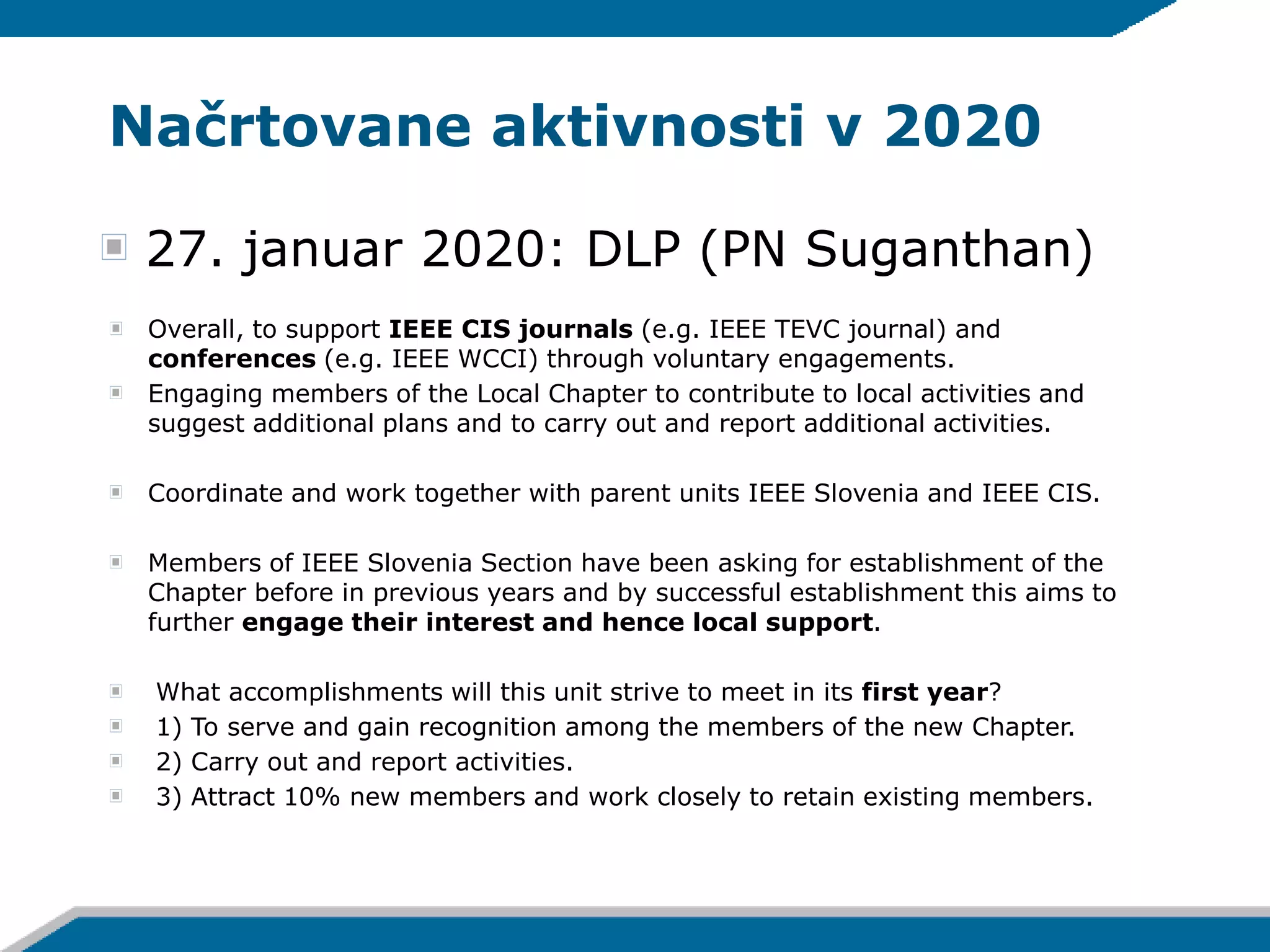 Poročilo ODBORA CIS (CH08873) za leto 2019 | PPT