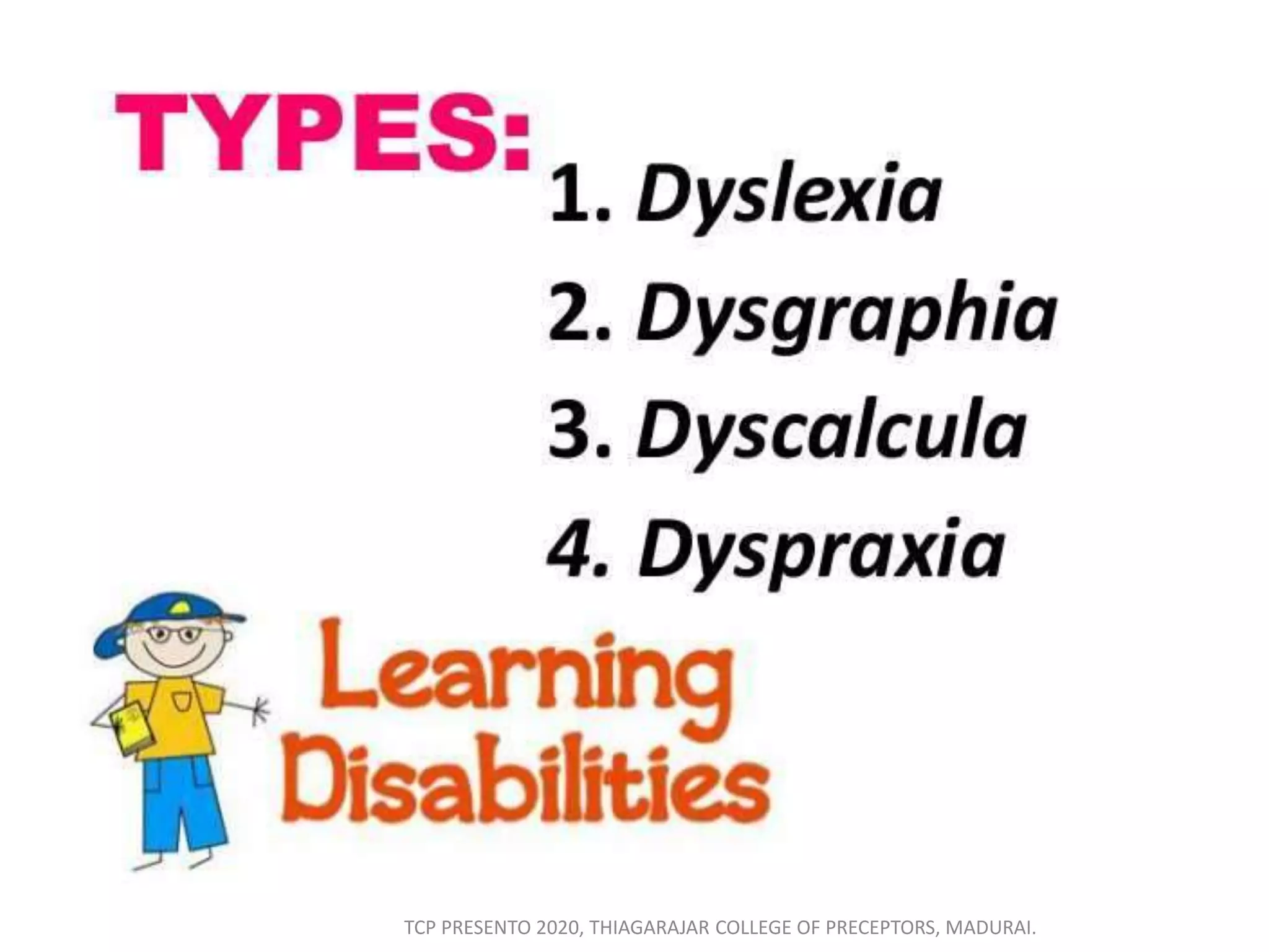 UNDERSTANDING THE LEARNING DISABILITIES | PPT