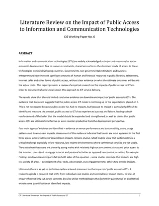 Cis working paperno6 | PDF | Internet | Computing