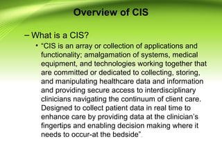 Implementing and Upgrading Clinical Information Systems | PPT