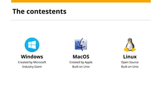 Battle of the Operating Systems - Windows vs MacOS vs Linux | PPTX