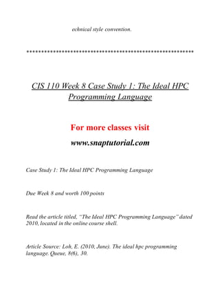 Cis 110 Enthusiastic Study - snaptutorial.com