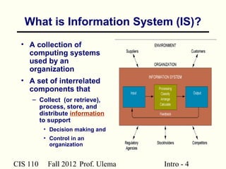 Cis110 lecture 01 intro to is | PPT | Computing | Technology & Computing