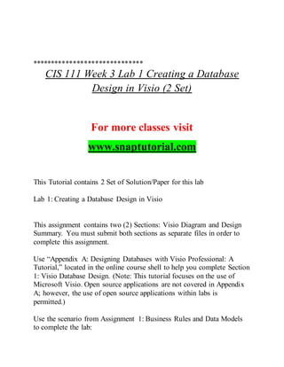 Cis 111 Education Redefined - snaptutorial.com