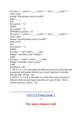 CIS 115 Exceptional Education - snaptutorial.com