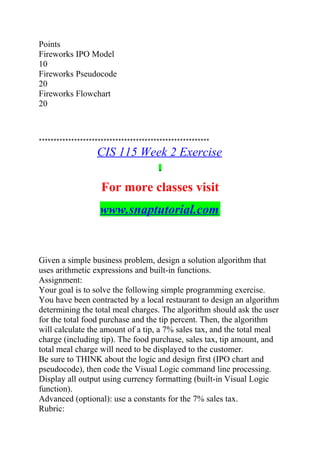 CIS 115 Exceptional Education - snaptutorial.com