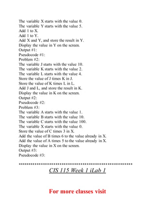 Cis 115 Education Redefined-snaptutorial.com