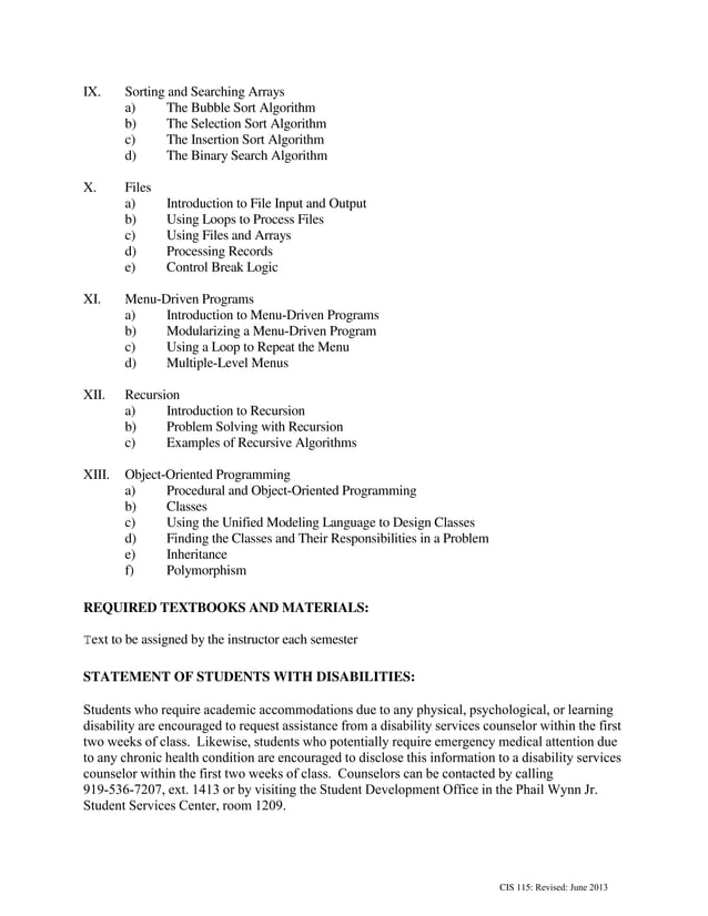 Cis115 programming logic | PDF