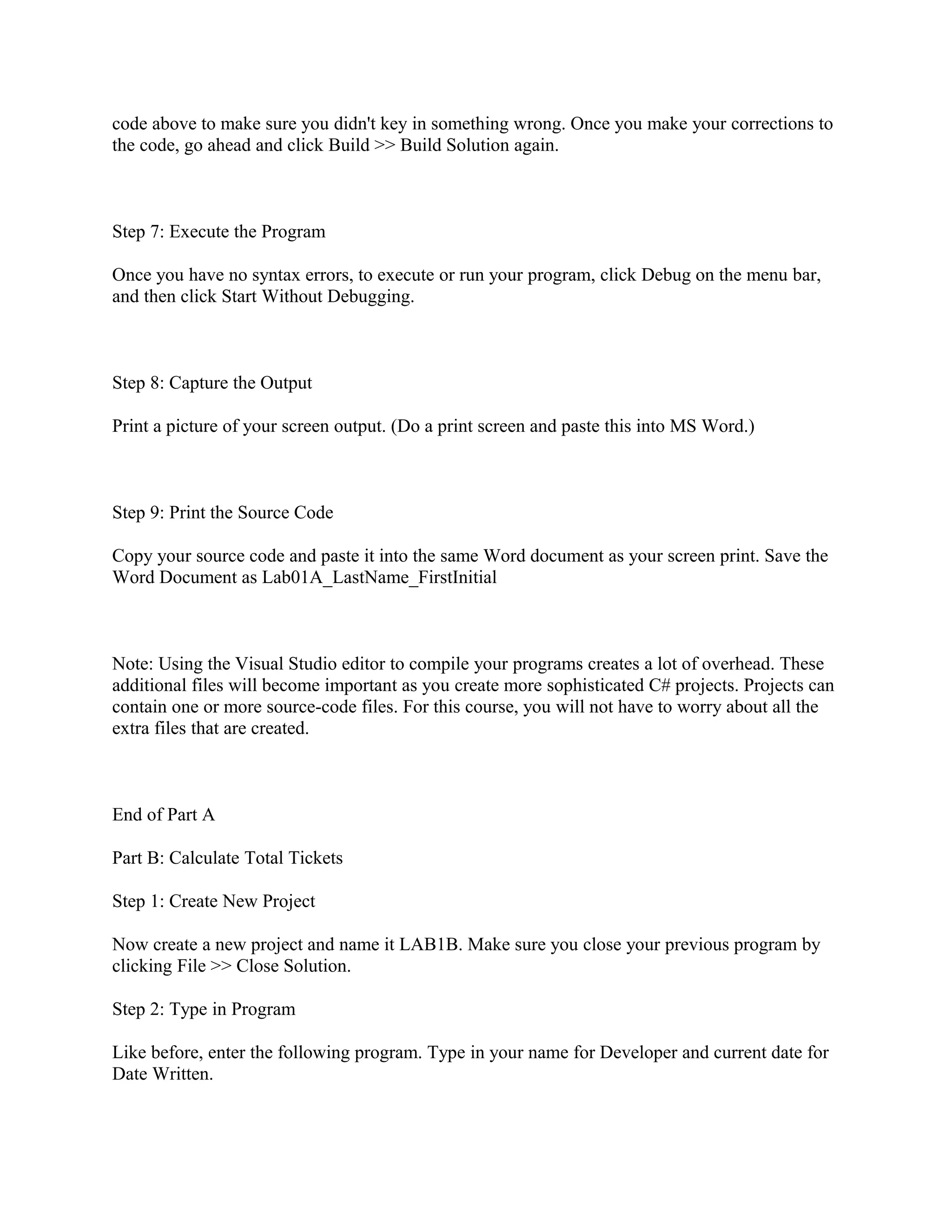 Cis 170 c ilab 1 of 7 getting started | PDF