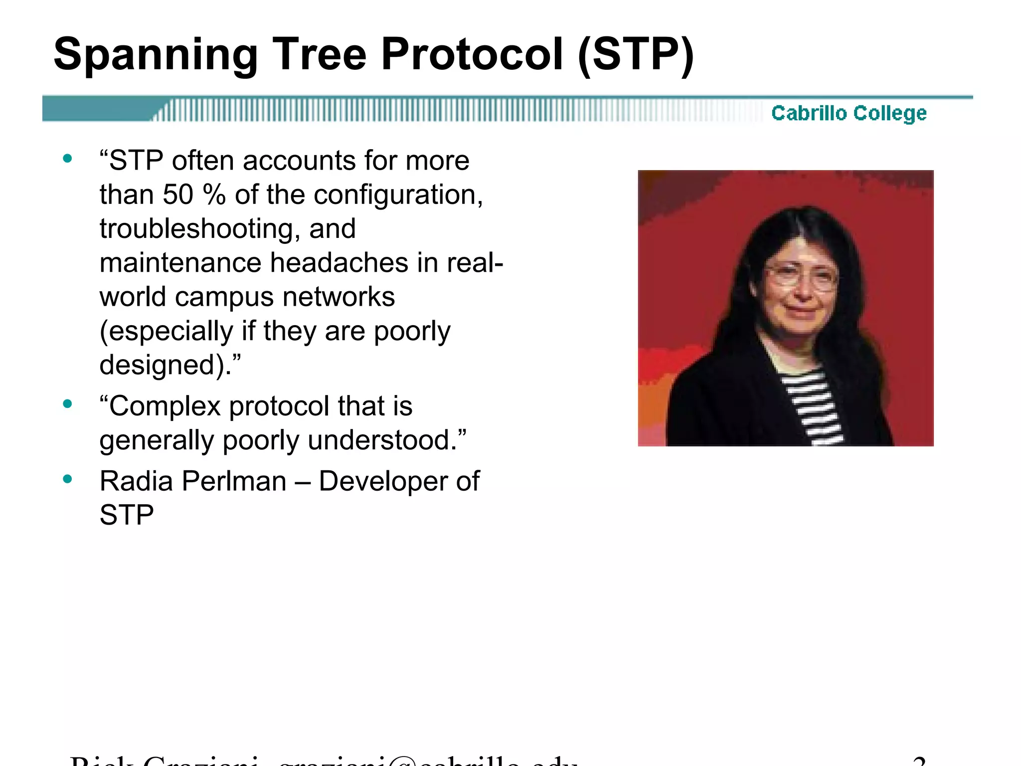 Spanning Tree Protocol | PPT | Computer Networking | Computing