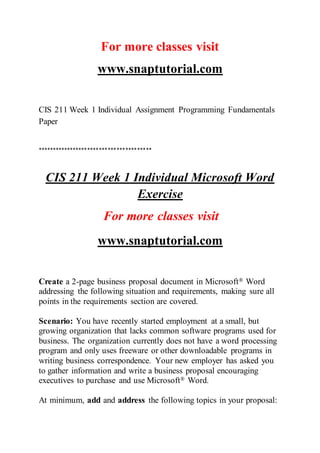 Cis 211 Exceptional Education - snaptutorial.com | Computer Software ...