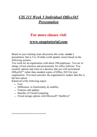 Cis 211 Exceptional Education - snaptutorial.com | Computer Software and Applications | Computing