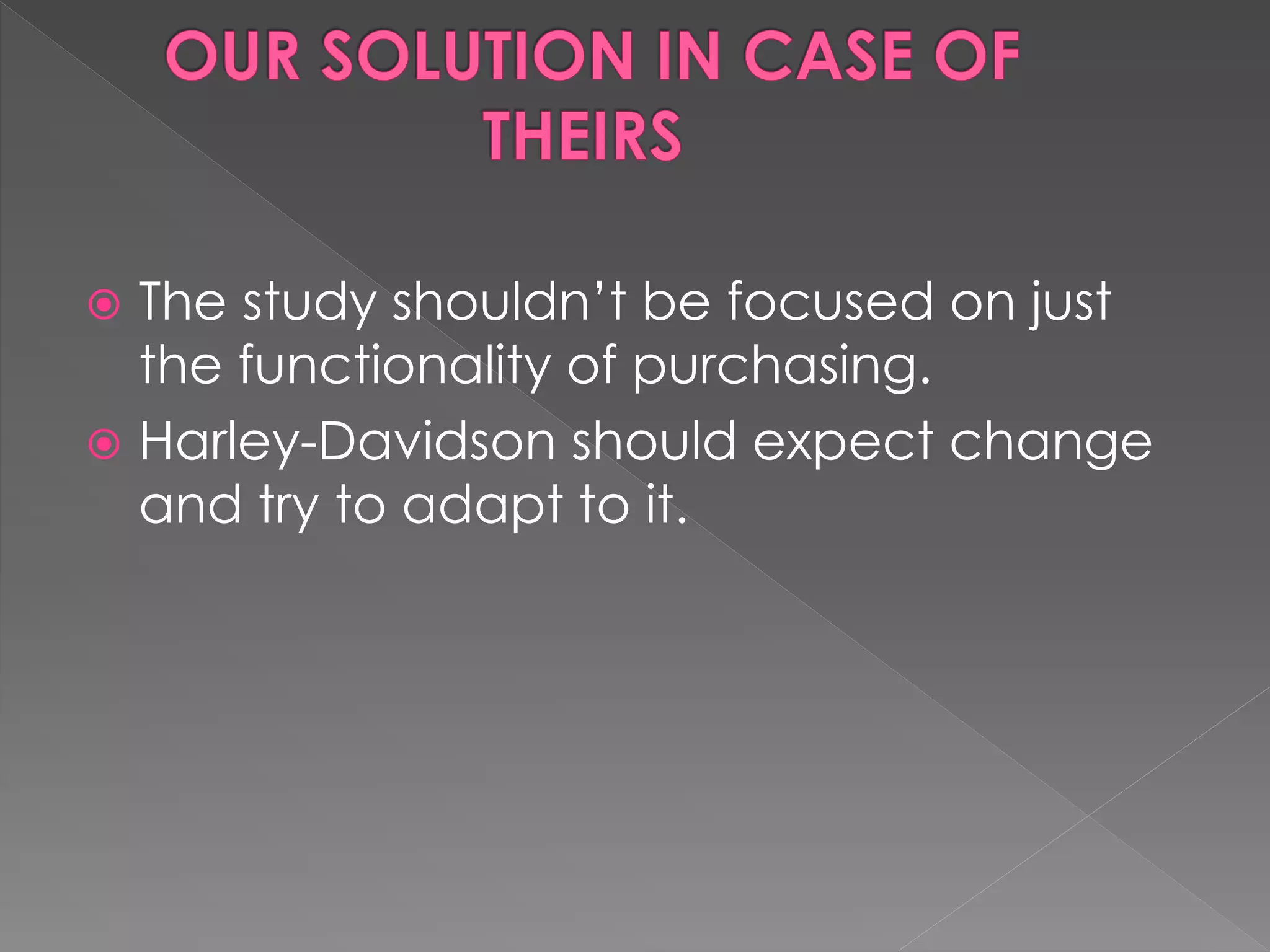 HARLEY DAVIDSON CASE STUDY SOLUTION | PPTX