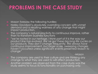 HARLEY DAVIDSON CASE STUDY SOLUTION | PPTX