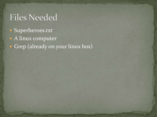 Using Regular Expressions in Grep | PPTX | Operating Systems | Computer Software and Applications