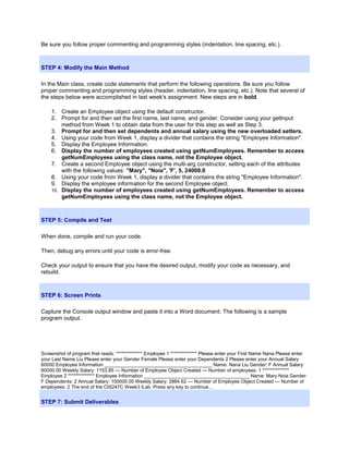 Cis247 a ilab 3 overloaded methods and static methods variables | PDF