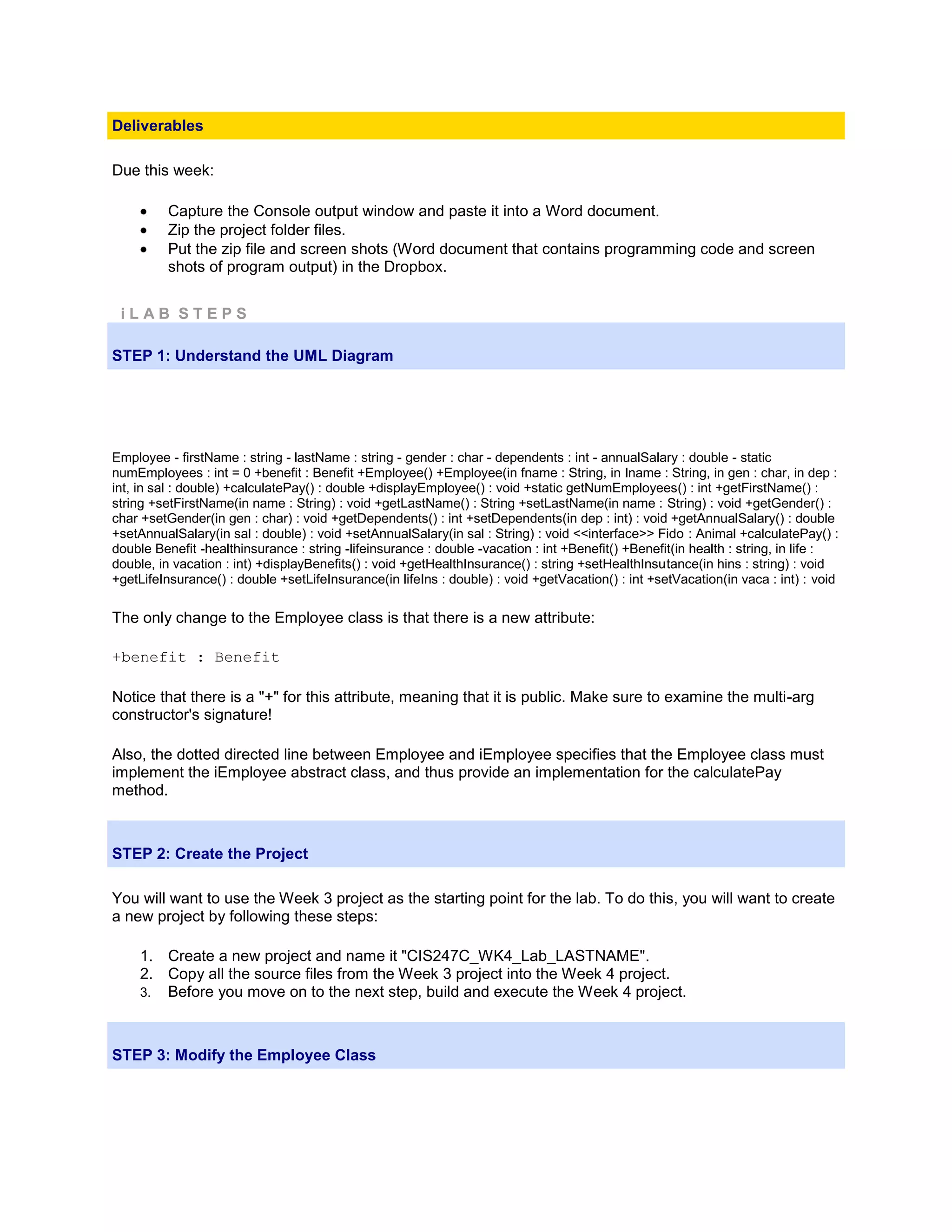 Cis247 a ilab 4 composition and class interfaces | DOC