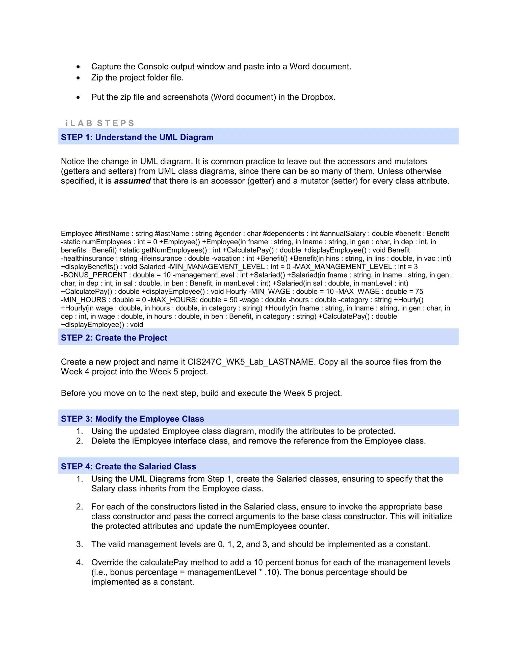 Cis247 i lab 5 inheritance | PDF