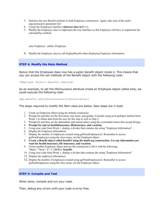 CIS 247C iLab 4 of 7: Composition and Class Interfaces | DOCX | Programming Languages | Computing