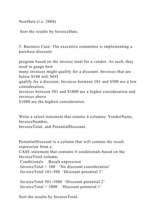 CIS276DB Module 6 Assignment 1. Write a select sta.docx