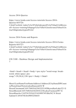 CIS 3100 - Database Design and ImplementationScoring Rubric.docx