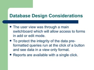 Database Design Queries | PPT | Databases | Computer Software and ...